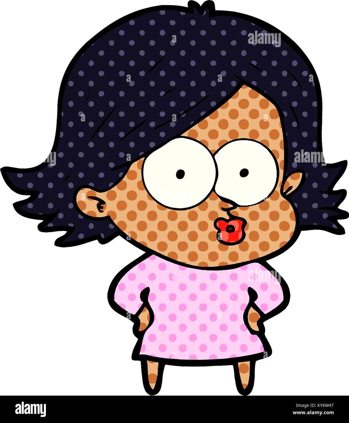 cartoon girl pouting Stock Vector Image & Art - Alamy