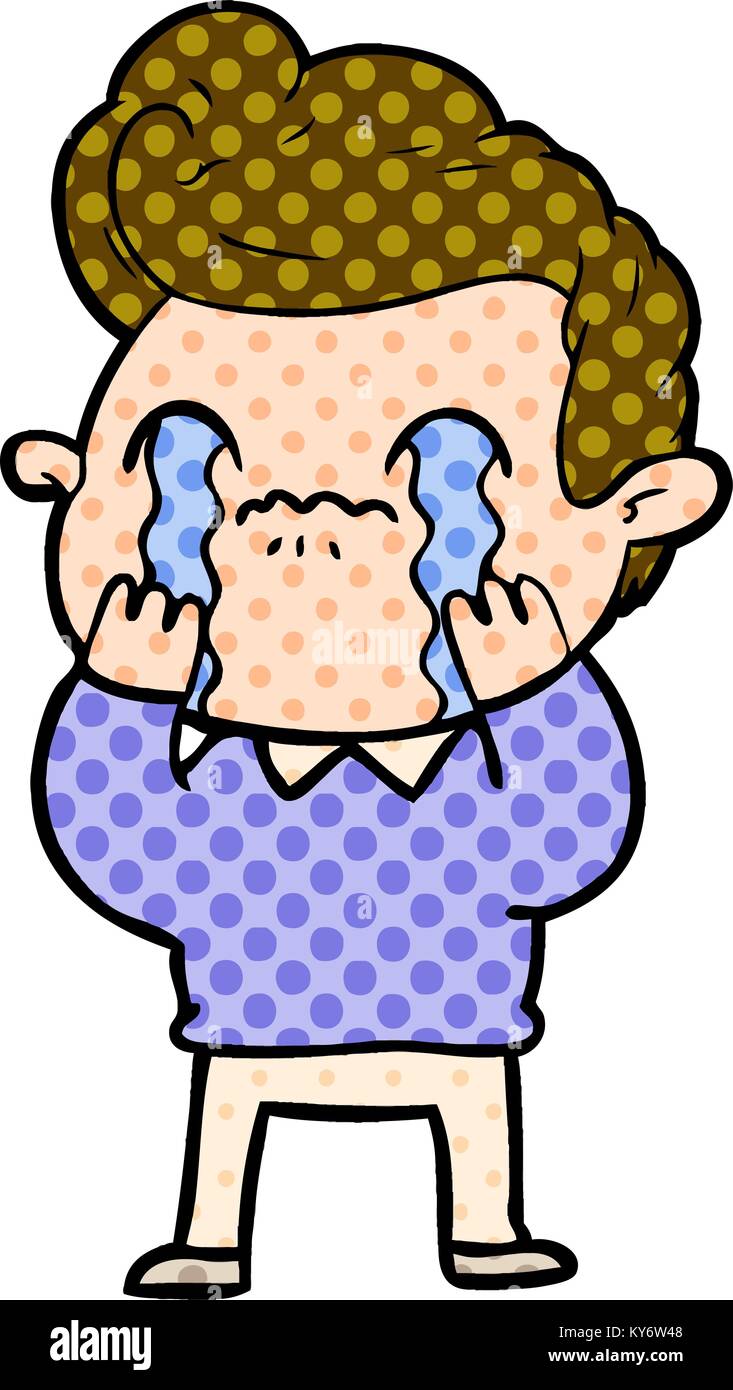 cartoon man crying Stock Vector Image & Art - Alamy