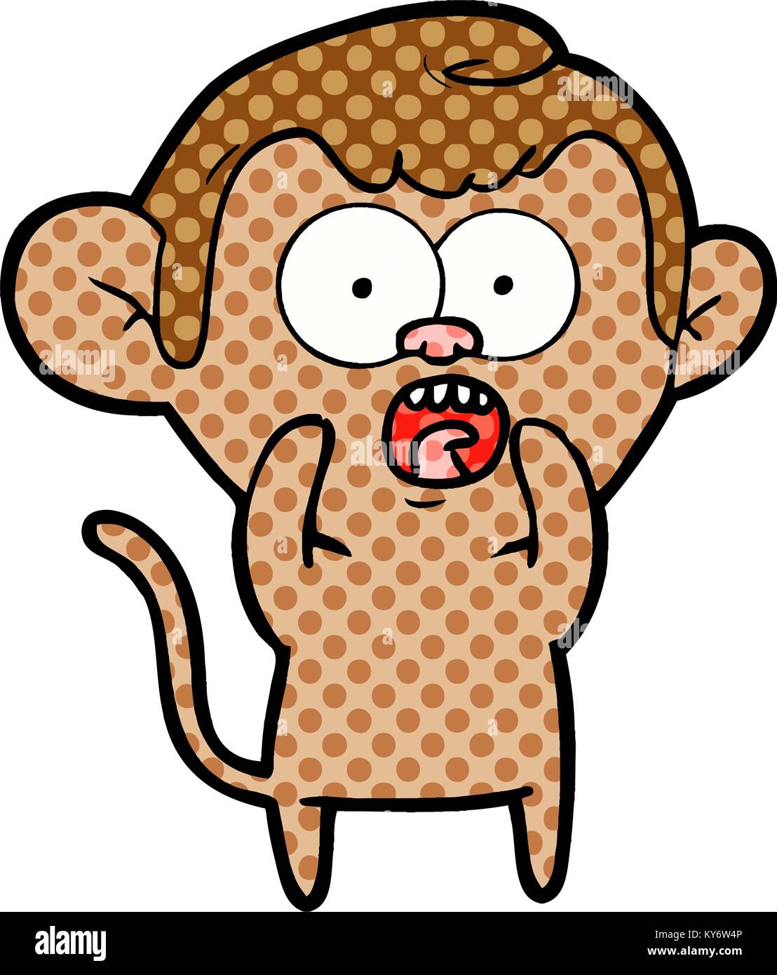 cartoon shocked monkey Stock Vector Image & Art - Alamy