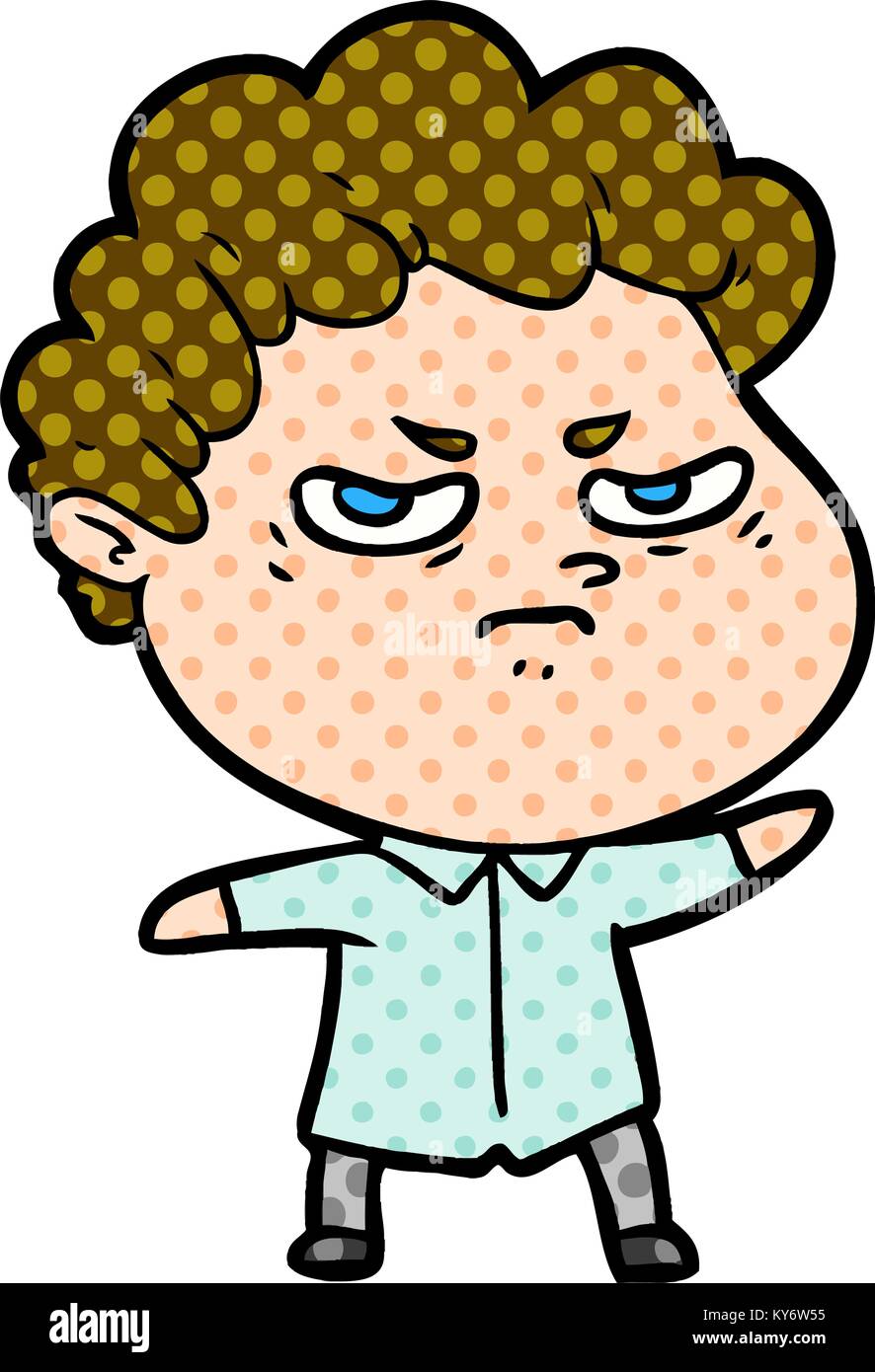 cartoon angry man Stock Vector Image & Art - Alamy