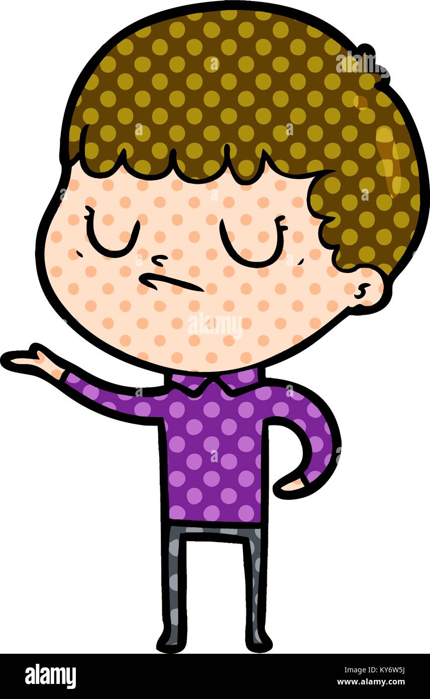 cartoon grumpy boy Stock Vector Image & Art - Alamy