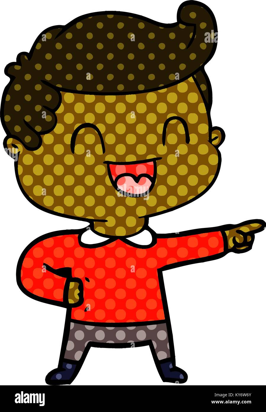 cartoon happy man pointing Stock Vector Image & Art - Alamy