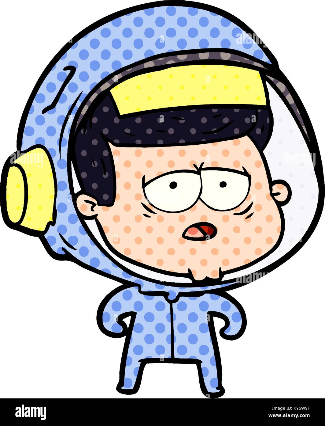 cartoon tired astronaut Stock Vector Image & Art - Alamy