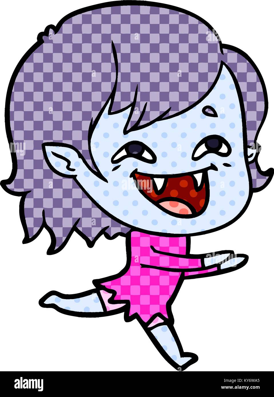 cartoon laughing vampire girl Stock Vector Image & Art - Alamy