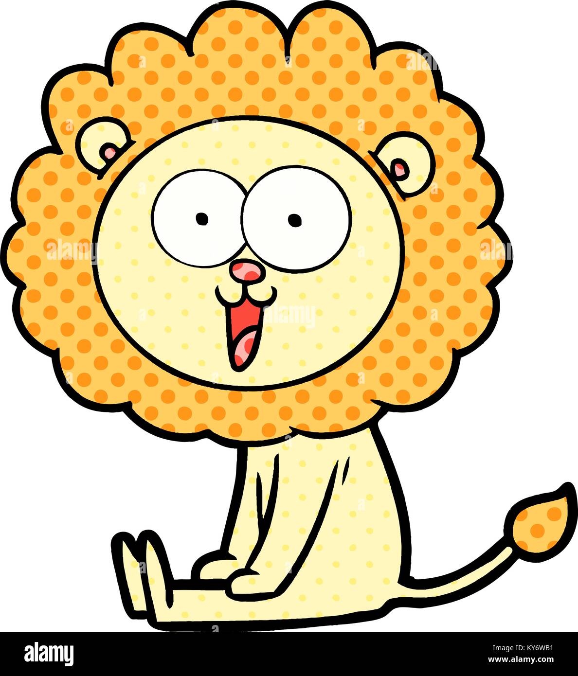 happy cartoon lion Stock Vector Image & Art - Alamy