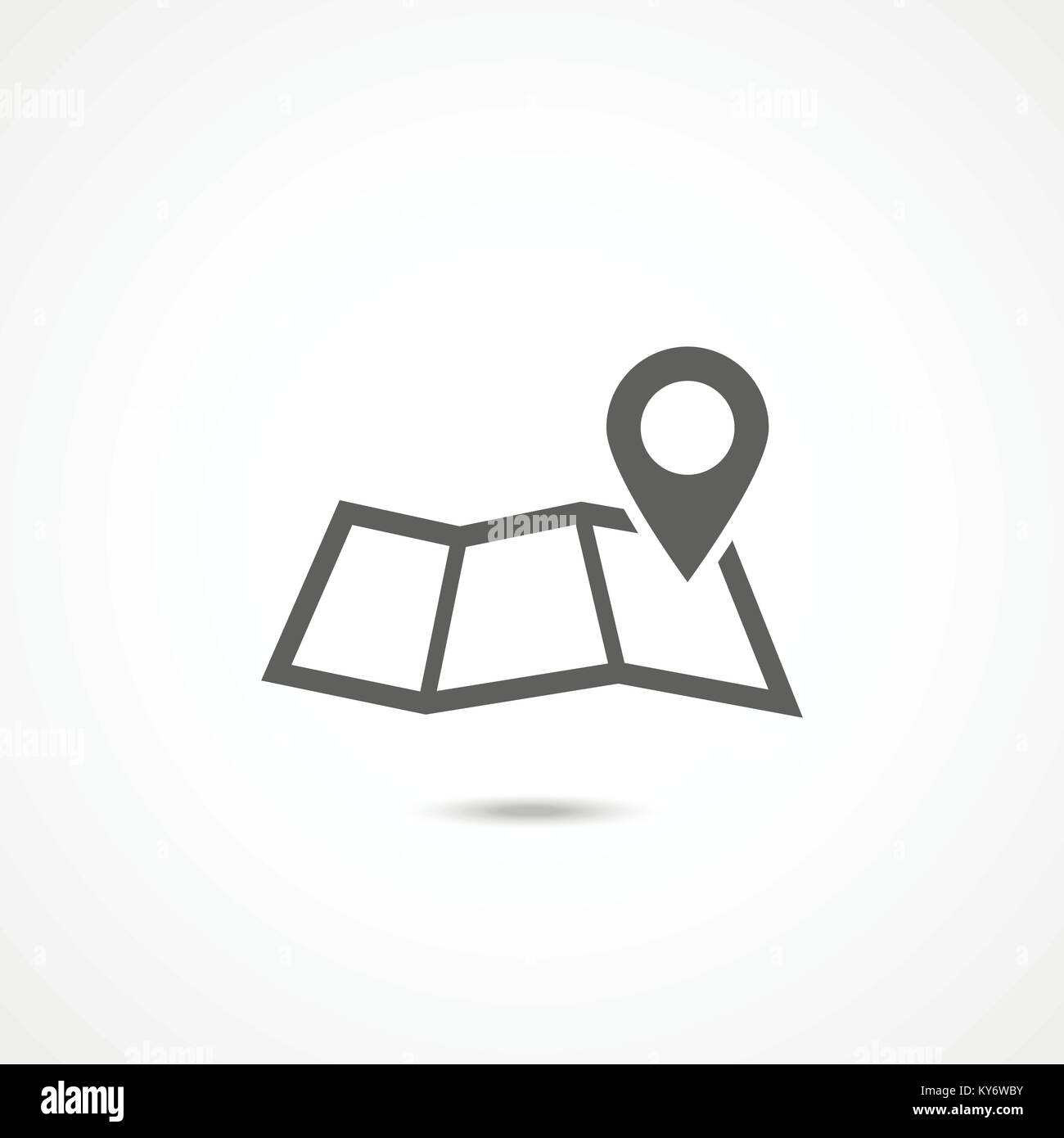 Map icon Stock Vector Images - Alamy
