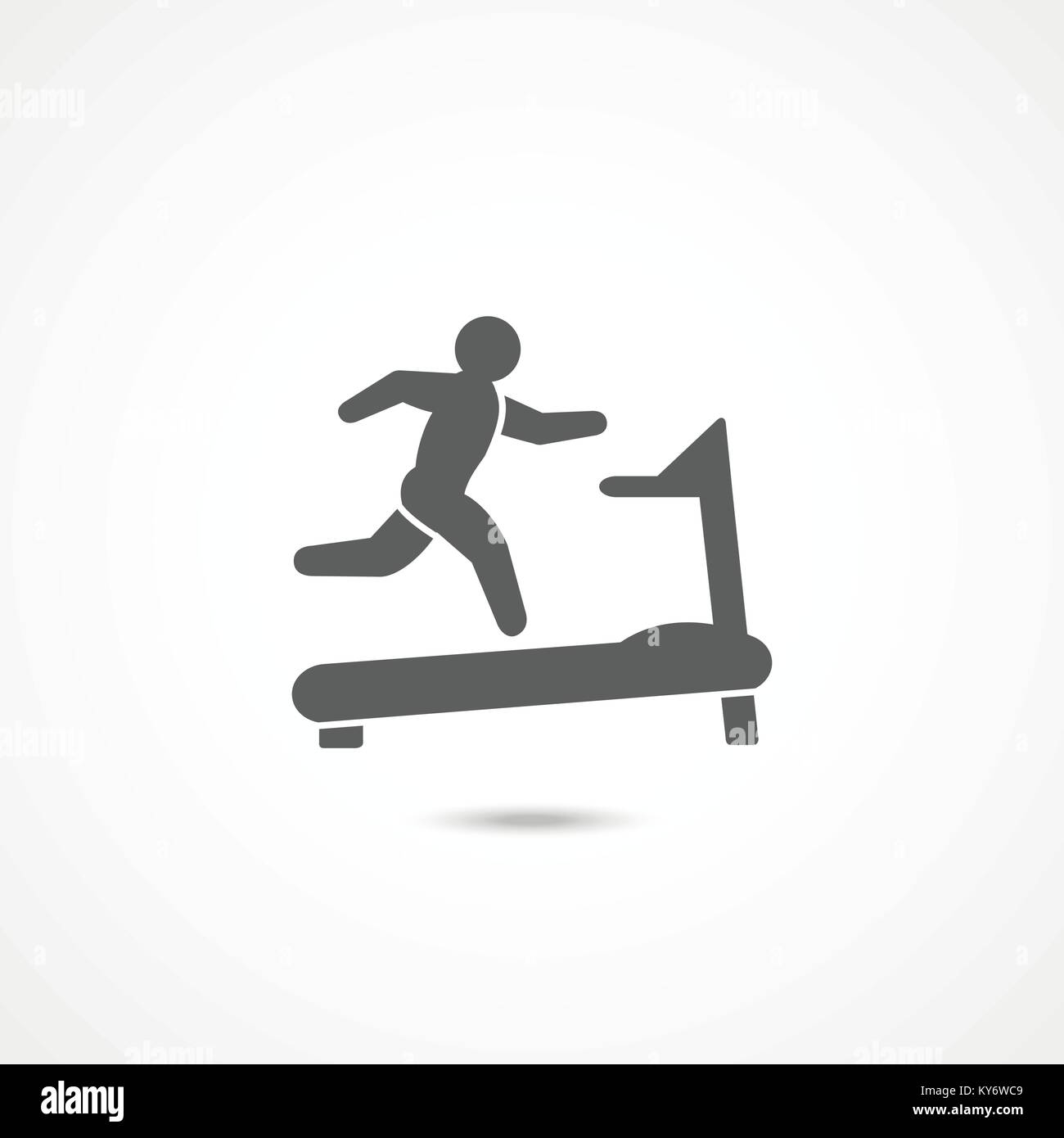 Treadmill icon on white Stock Vector Image & Art - Alamy
