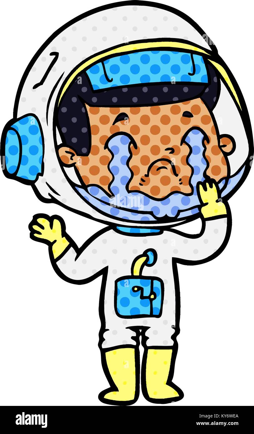 cartoon crying astronaut Stock Vector Image & Art - Alamy