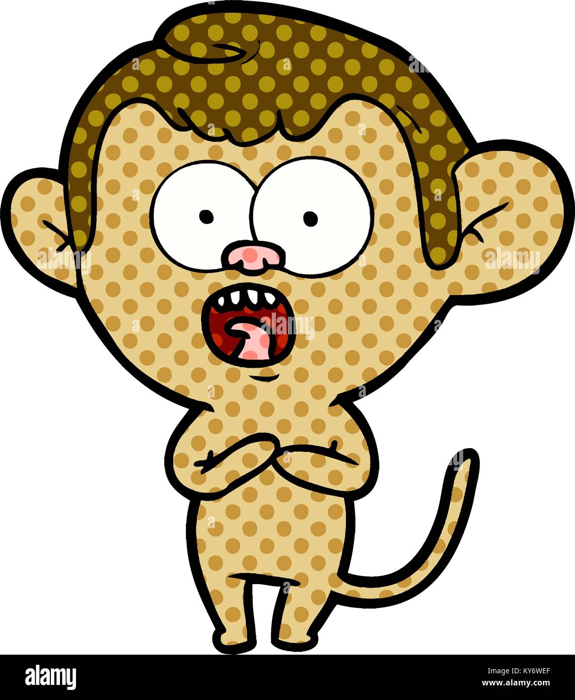 cartoon shocked monkey Stock Vector Image & Art - Alamy
