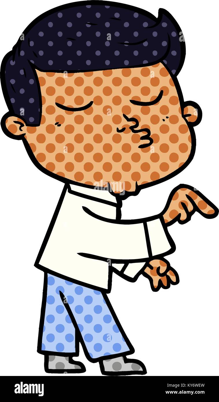 cartoon model guy pouting Stock Vector Image & Art - Alamy