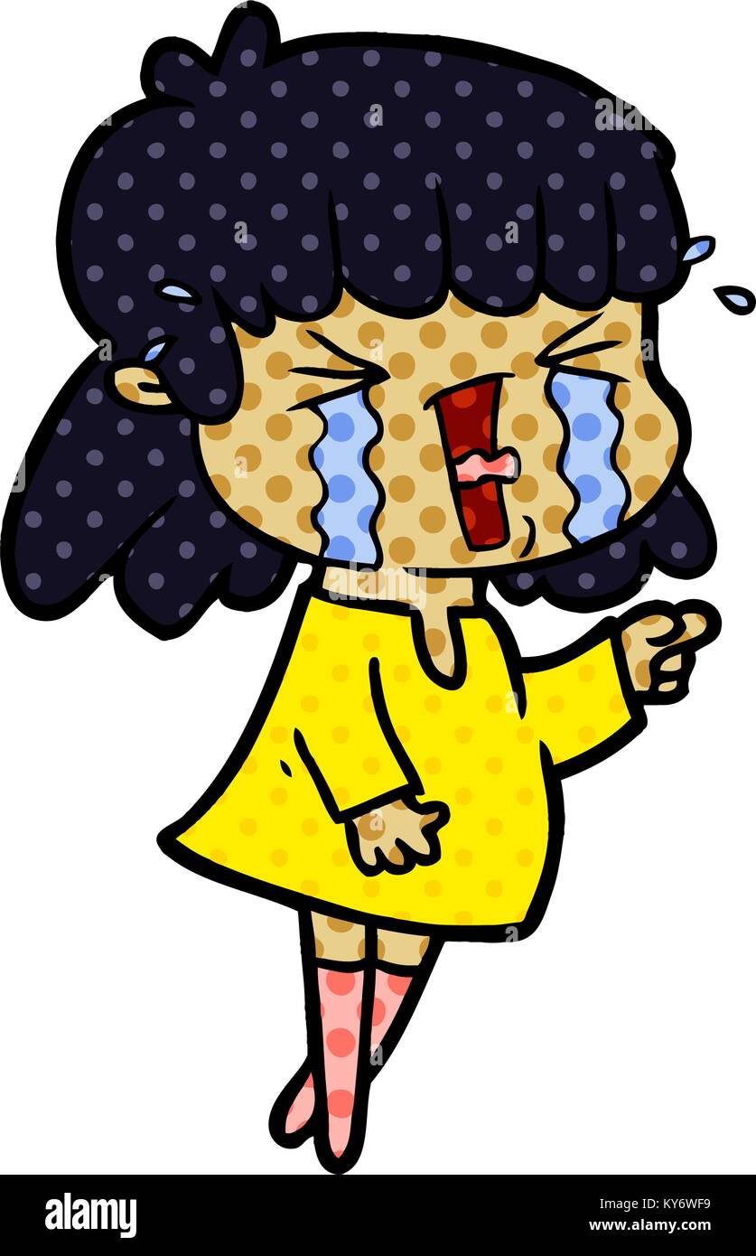 cartoon woman in tears Stock Vector Image & Art - Alamy