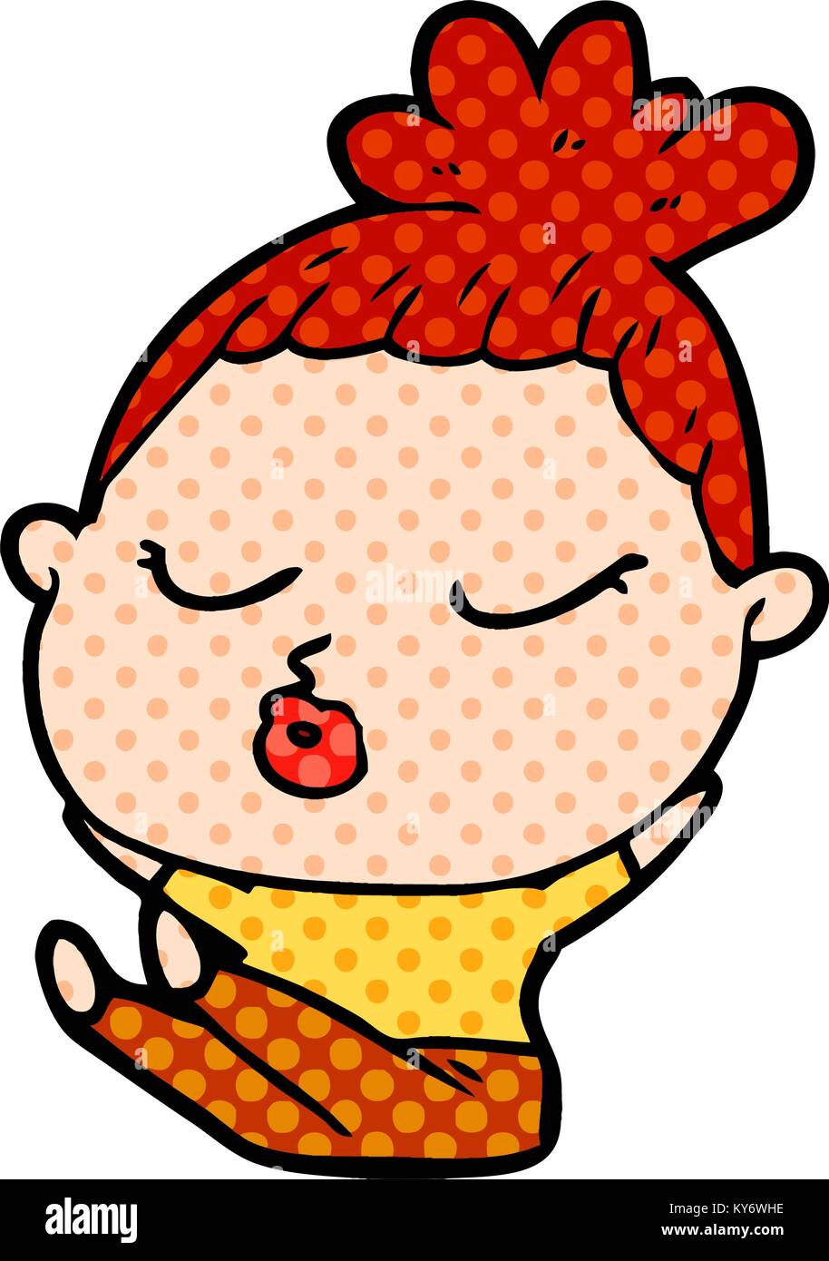 cartoon calm woman Stock Vector Image & Art - Alamy