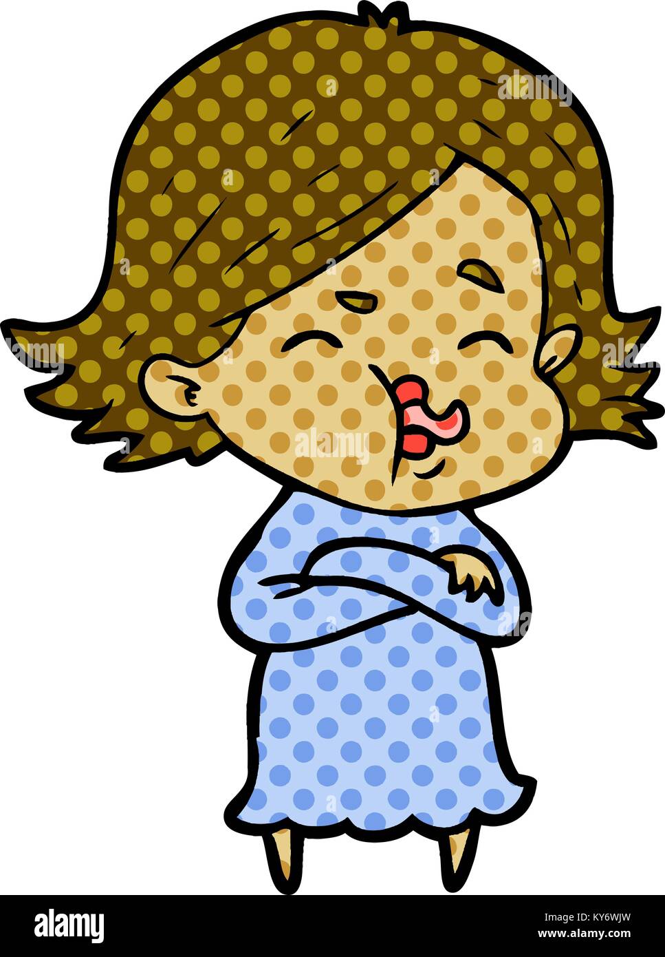 cartoon girl pulling face Stock Vector Image & Art - Alamy