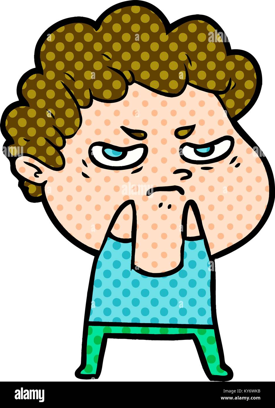 cartoon angry man Stock Vector Image & Art - Alamy