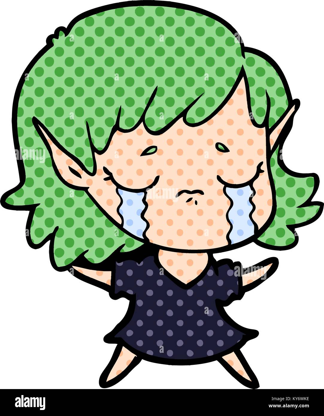 cartoon crying elf girl Stock Vector Image & Art - Alamy