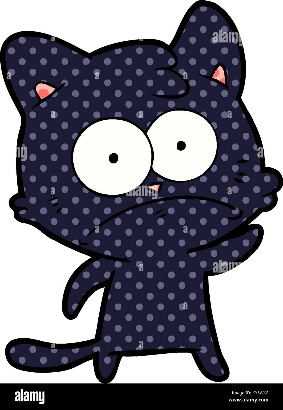 cartoon nervous cat Stock Vector Image & Art - Alamy