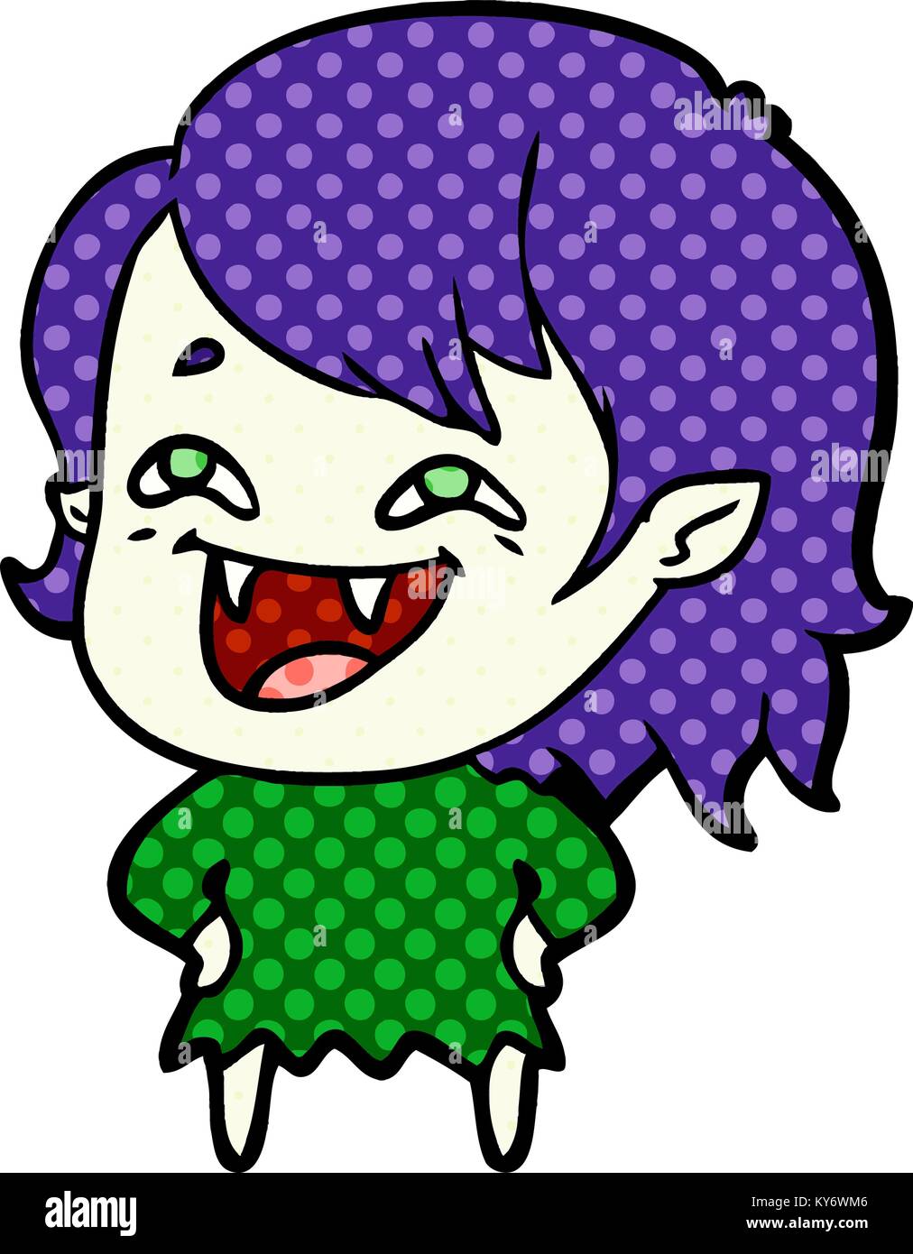 cartoon laughing vampire girl Stock Vector Image & Art - Alamy