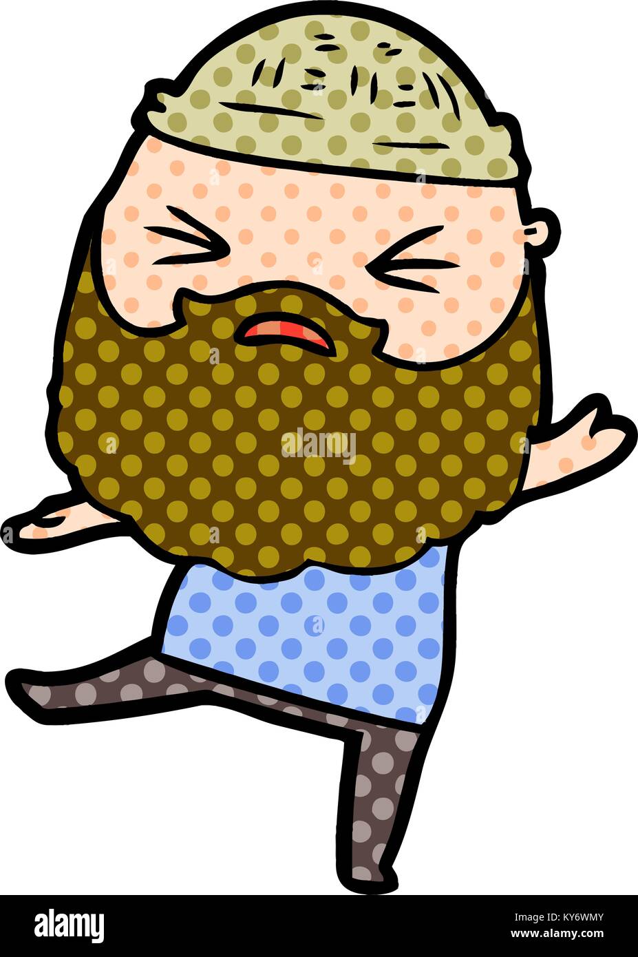 cartoon man with beard Stock Vector Image & Art - Alamy