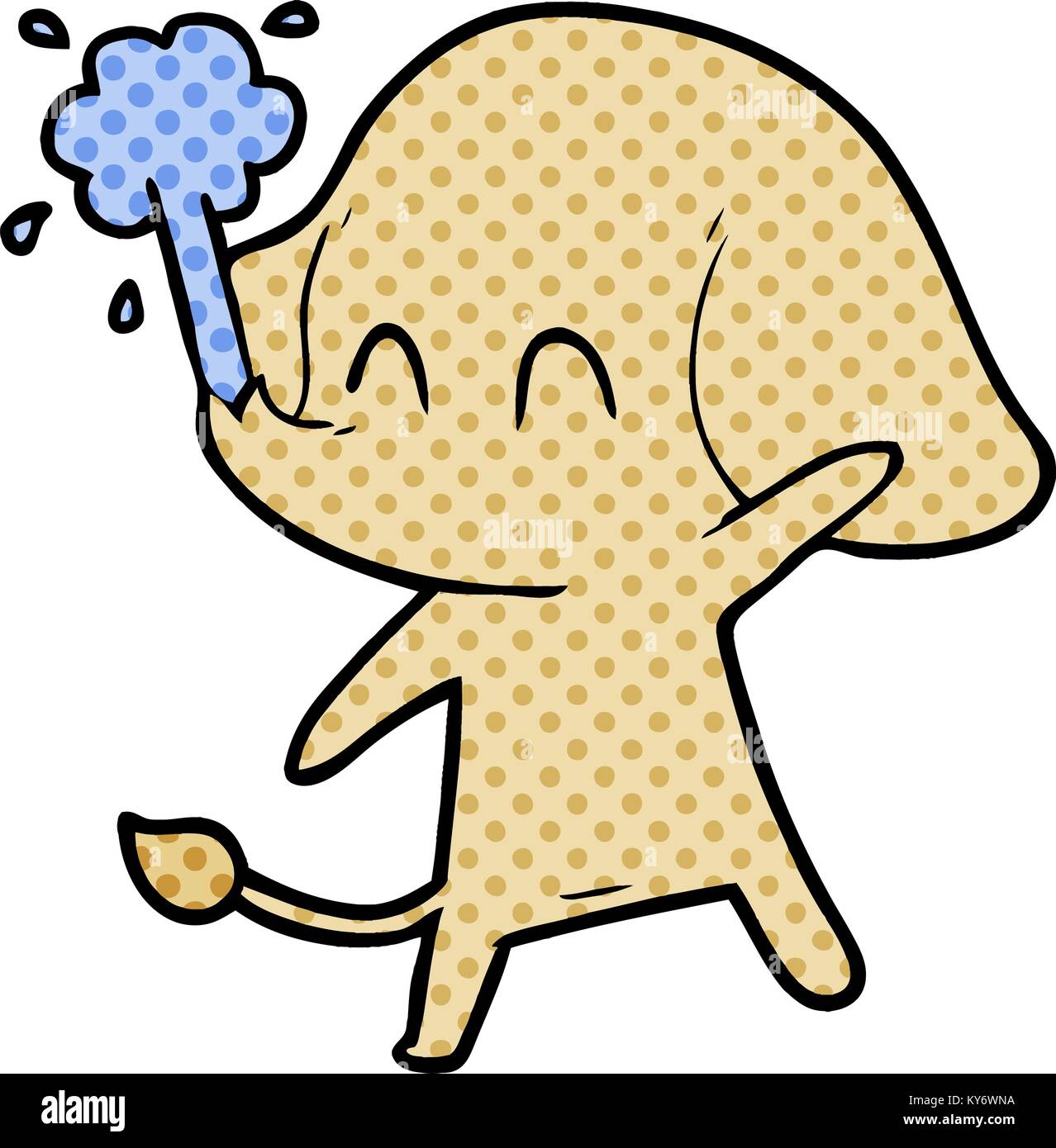 cute cartoon elephant spouting water Stock Vector Image & Art - Alamy