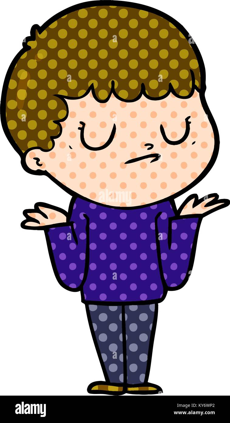 cartoon grumpy boy Stock Vector Image & Art - Alamy