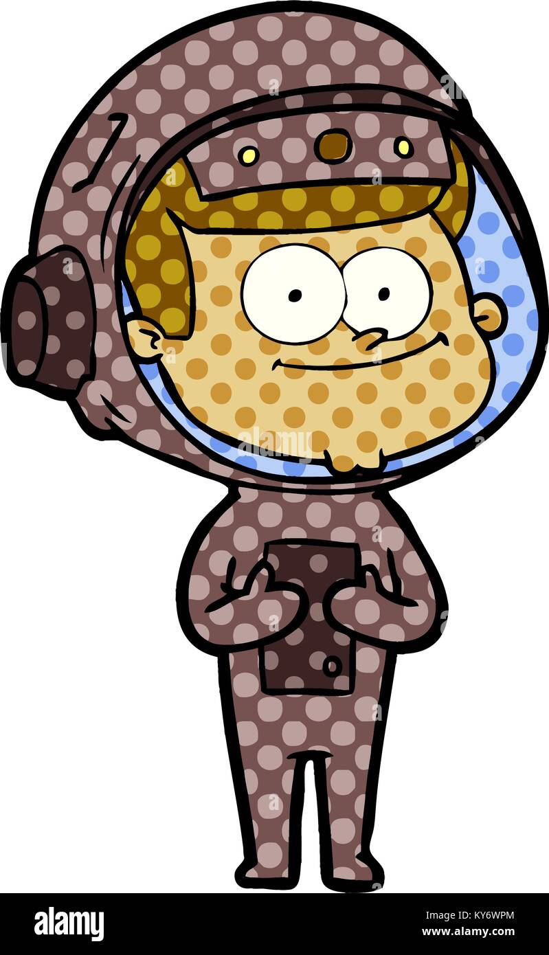 happy astronaut cartoon Stock Vector Image & Art - Alamy