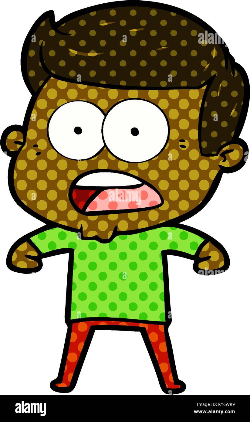 cartoon shocked man Stock Vector Image & Art - Alamy