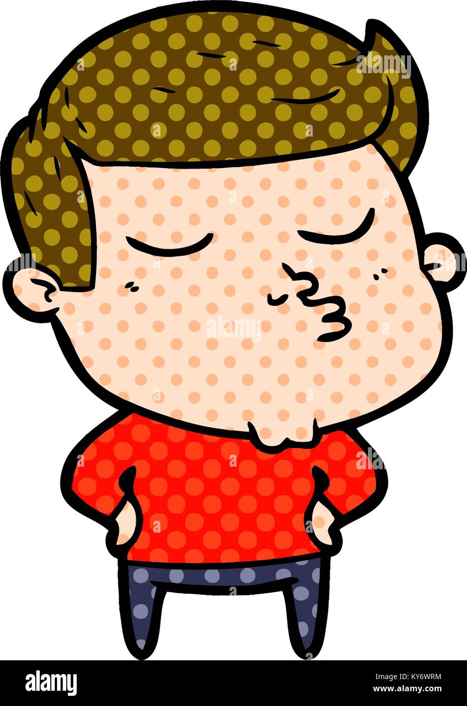 cartoon model guy pouting Stock Vector Image & Art - Alamy