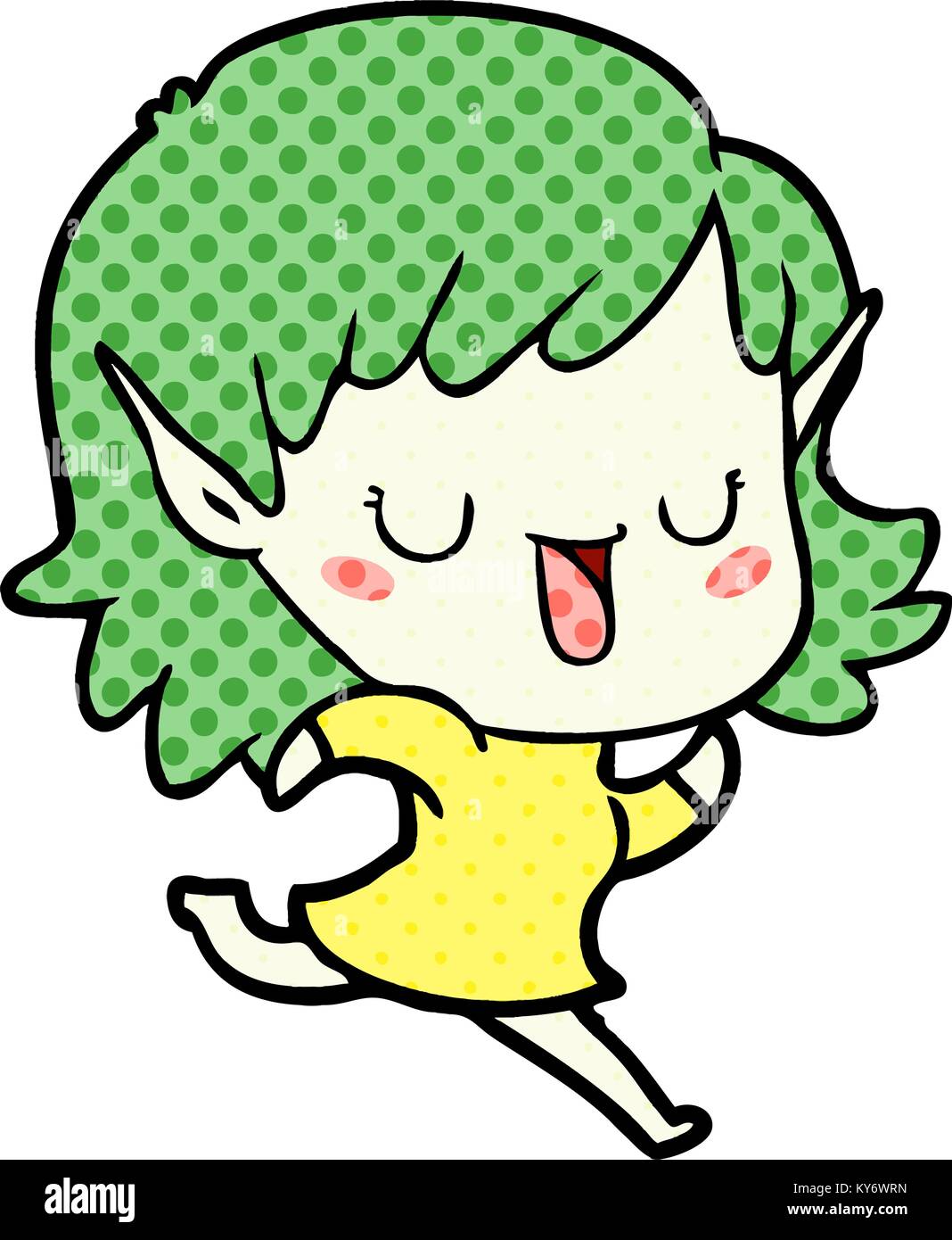 cartoon elf girl Stock Vector Image & Art - Alamy