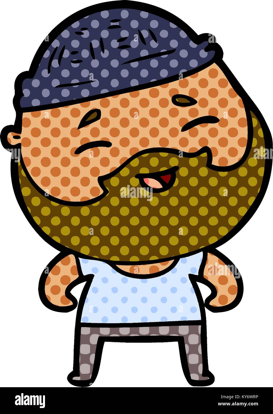 cartoon happy bearded man Stock Vector Image & Art - Alamy
