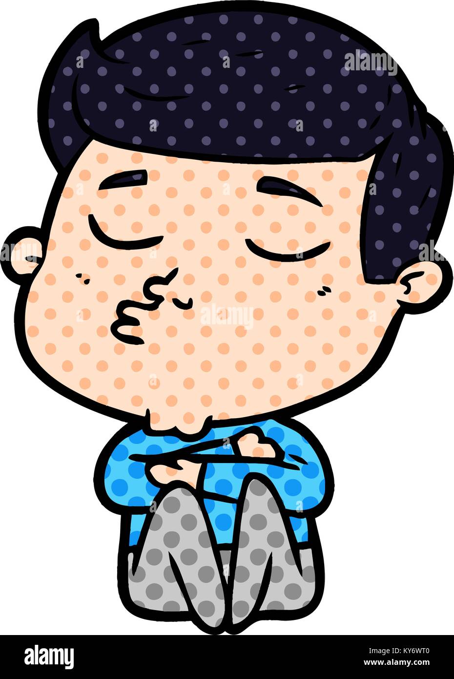 cartoon model guy pouting Stock Vector Image & Art - Alamy