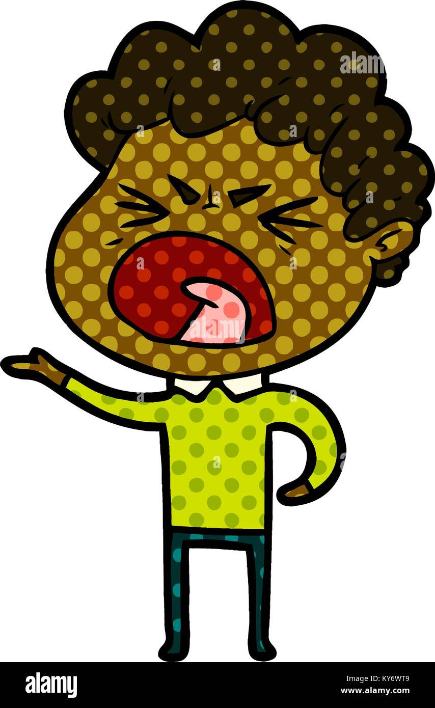 cartoon furious man Stock Vector Image & Art - Alamy