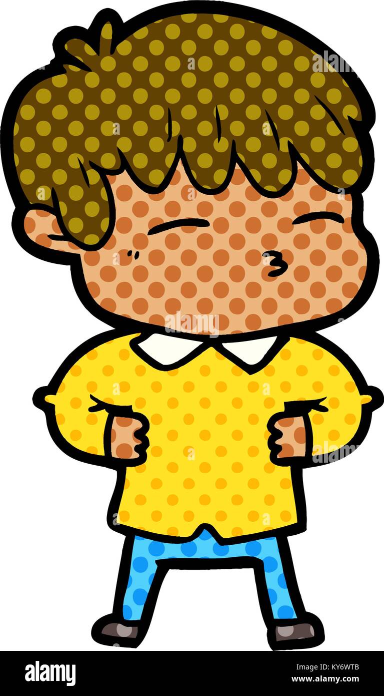 cartoon curious boy Stock Vector Image & Art - Alamy