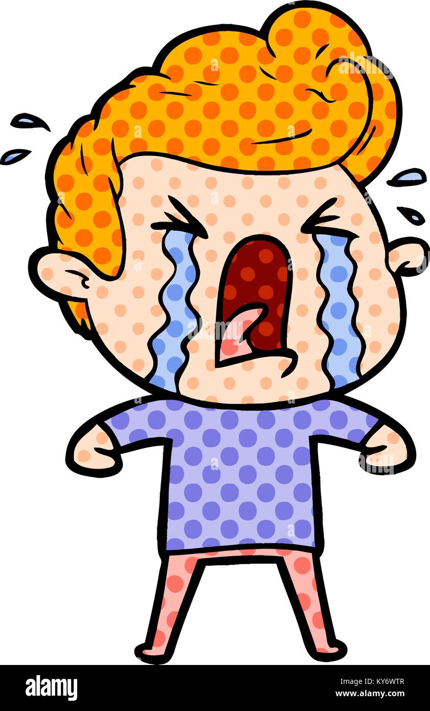 cartoon crying man Stock Vector Image & Art - Alamy