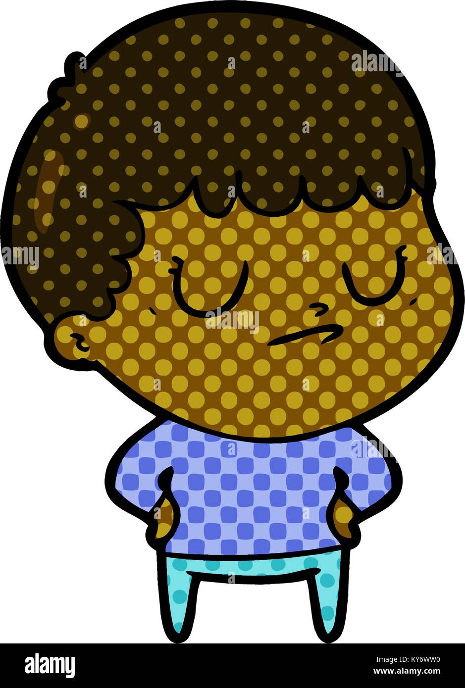 cartoon grumpy boy Stock Vector Image & Art - Alamy