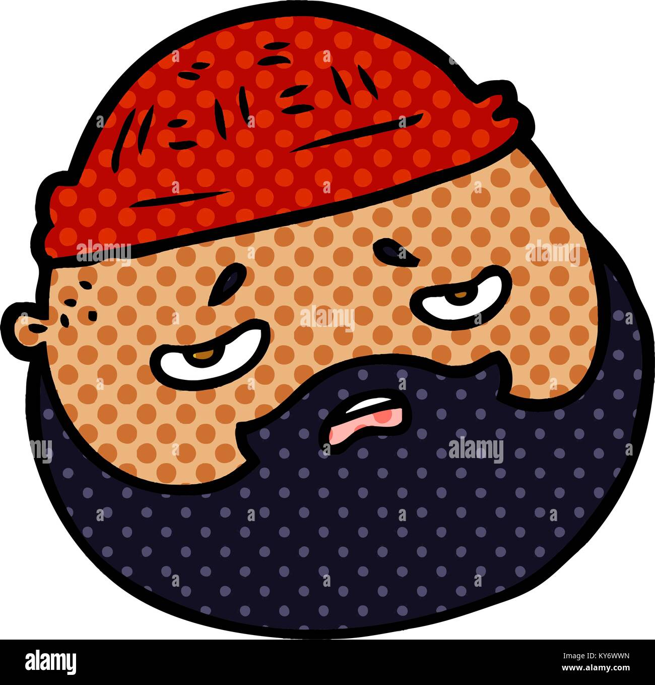 cartoon male face with beard Stock Vector Image & Art - Alamy