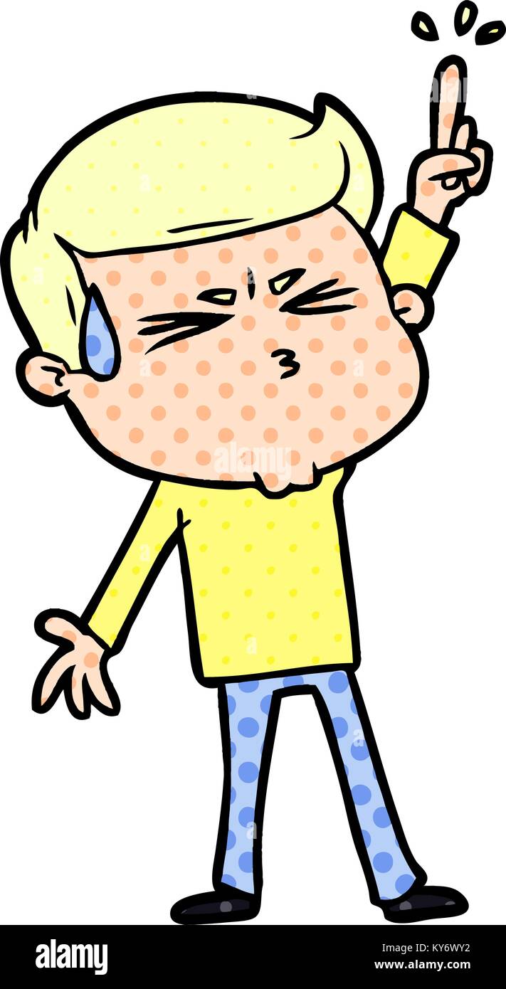 cartoon man sweating Stock Vector Image & Art - Alamy