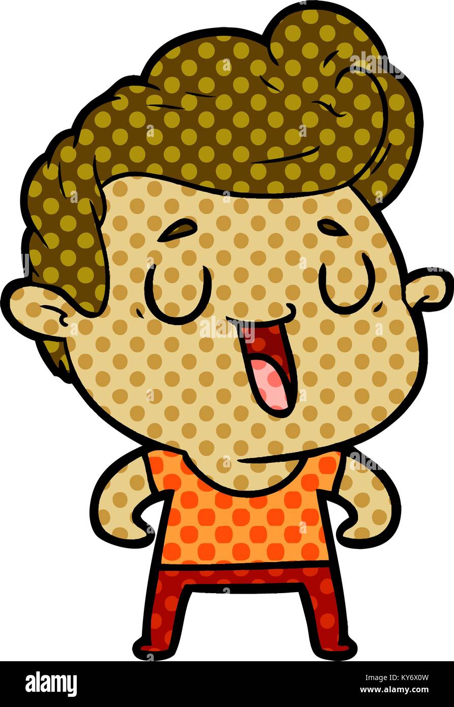happy cartoon man Stock Vector Image & Art - Alamy