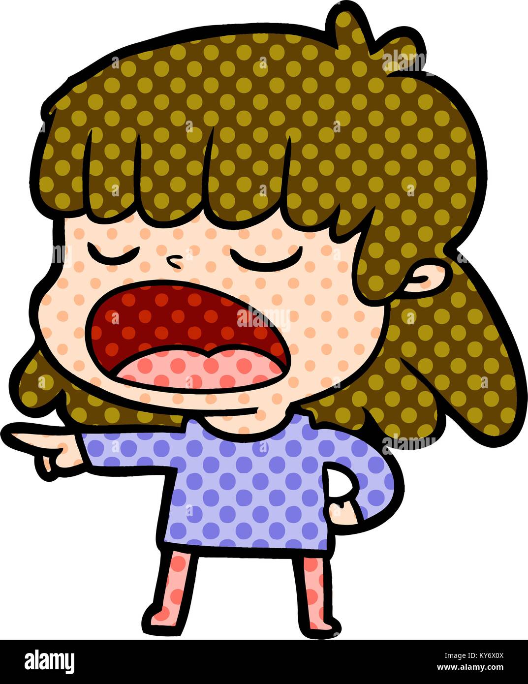 cartoon woman talking loudly Stock Vector Image & Art - Alamy