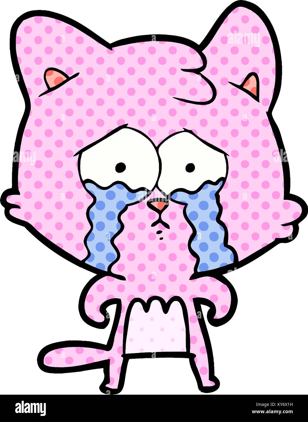 cartoon crying cat Stock Vector Image & Art - Alamy
