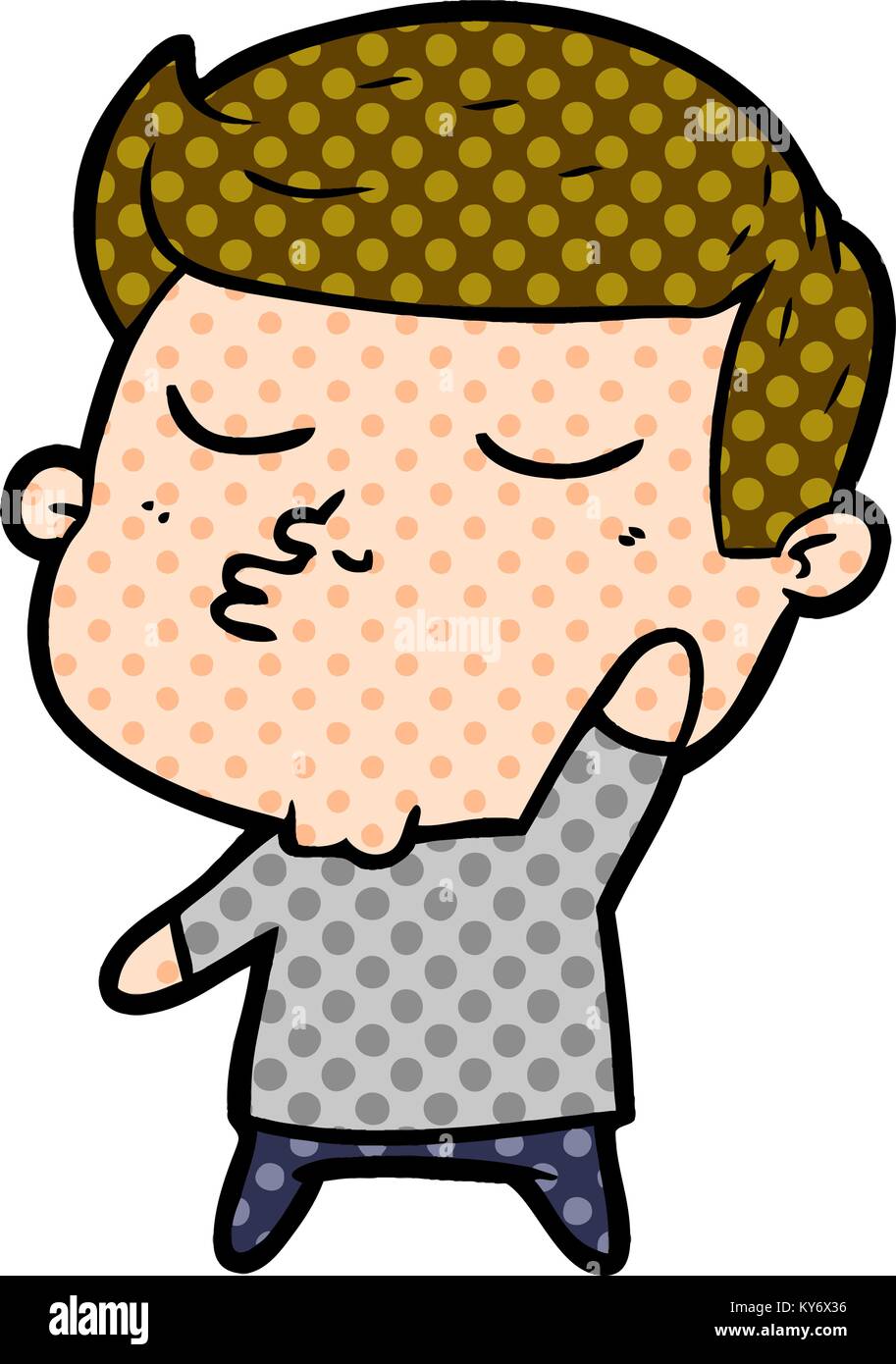 cartoon model guy pouting Stock Vector Image & Art - Alamy
