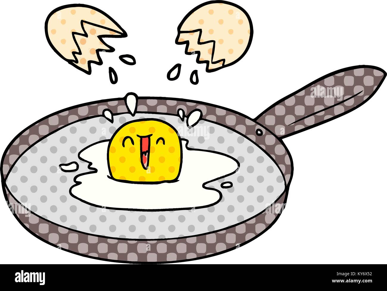 cartoon egg frying Stock Vector Image & Art - Alamy