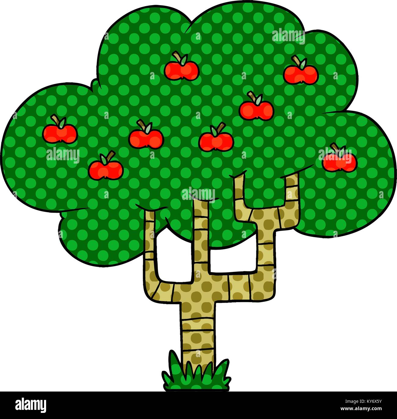 cartoon apple tree Stock Vector Image & Art - Alamy