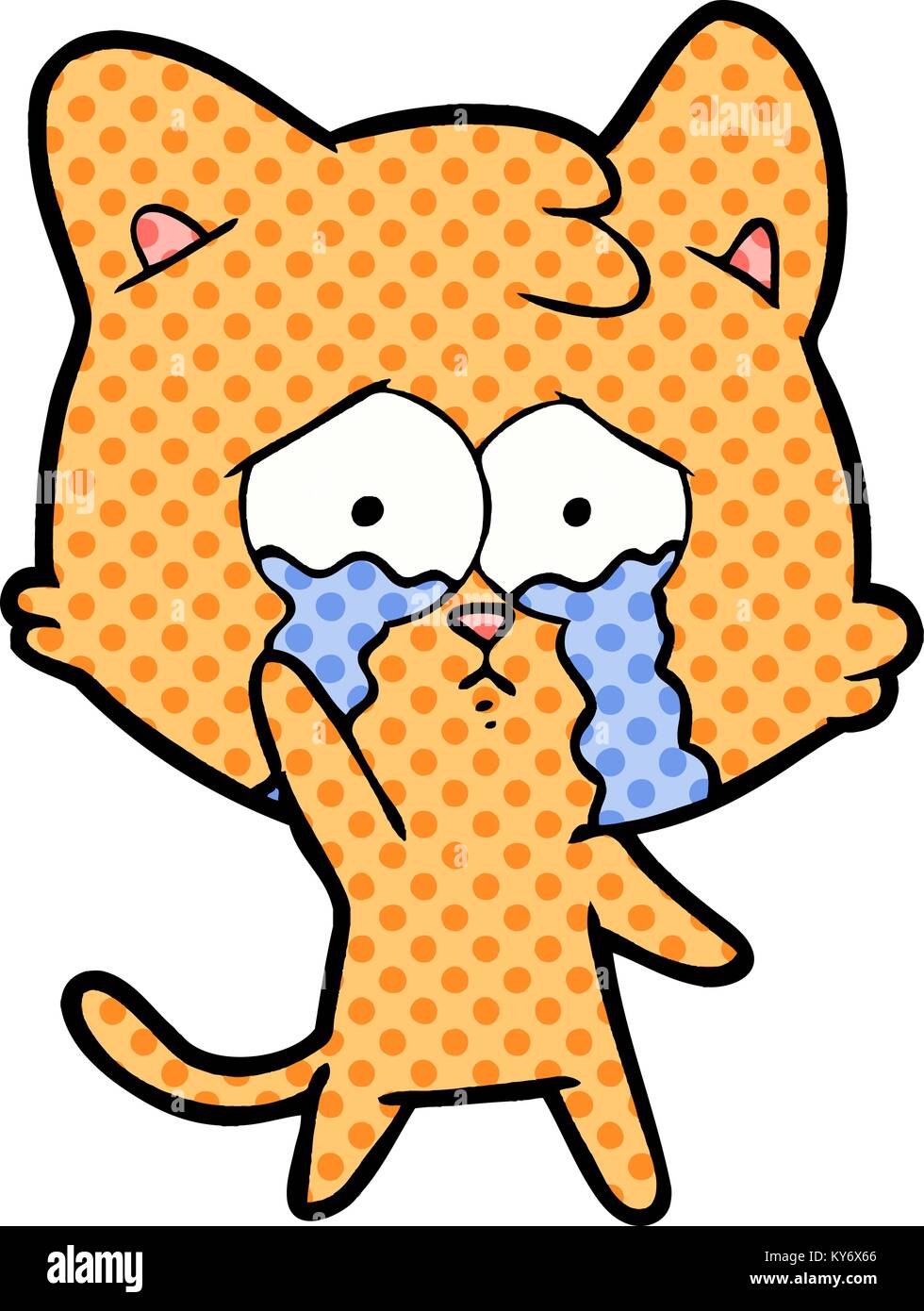 cartoon crying cat Stock Vector Image & Art - Alamy