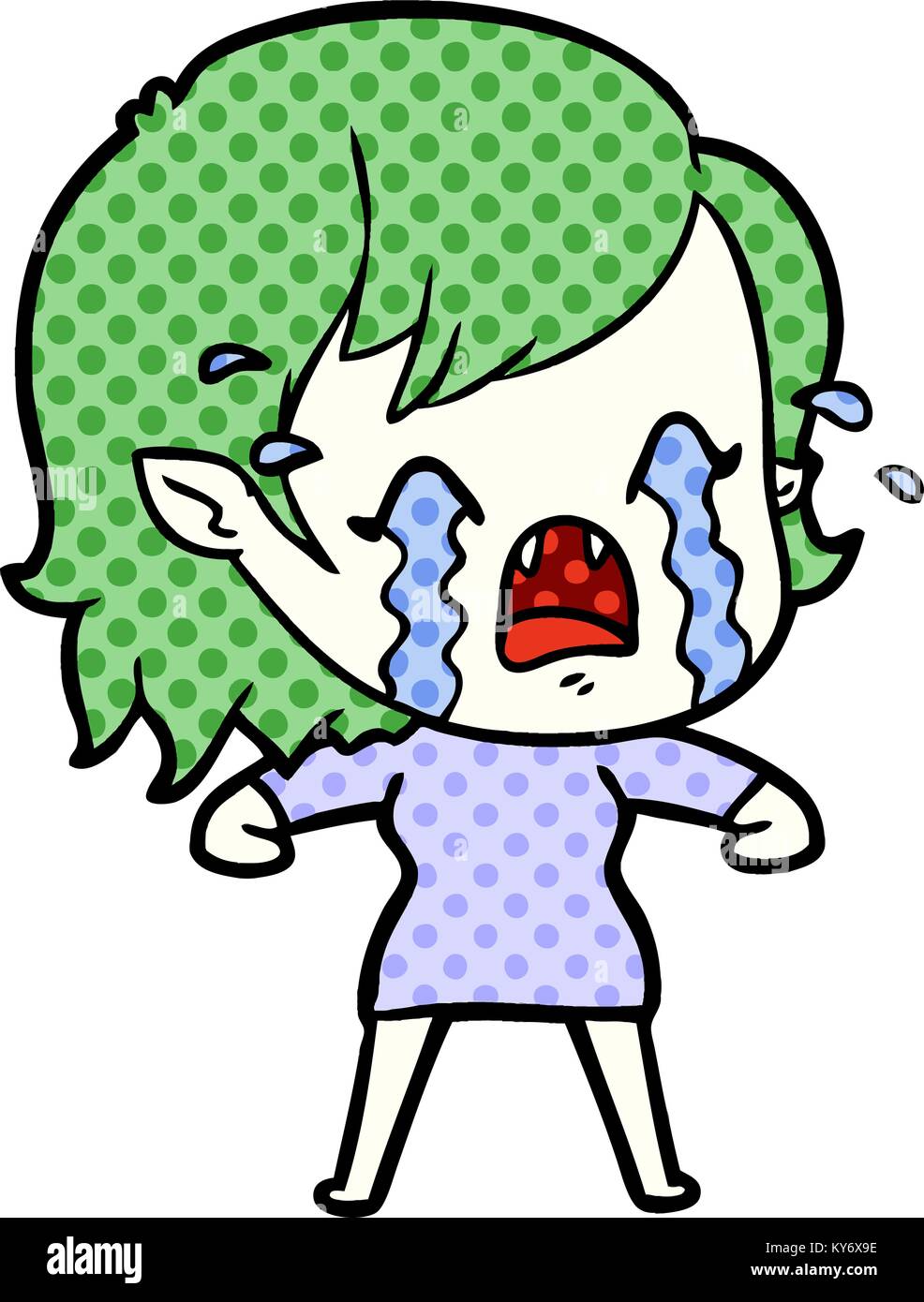 cartoon crying vampire girl Stock Vector Image & Art - Alamy