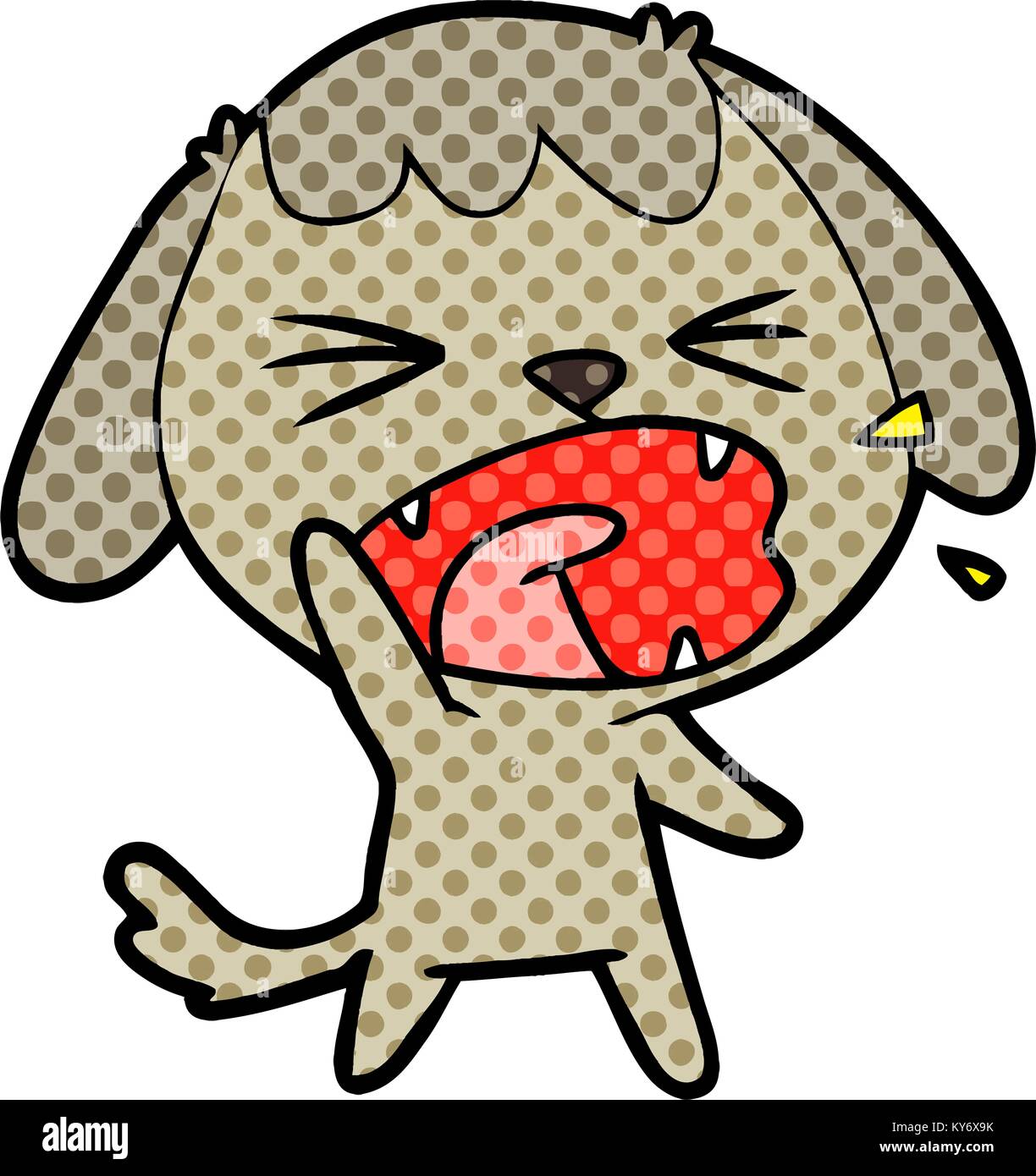 cute cartoon dog barking Stock Vector Image & Art - Alamy