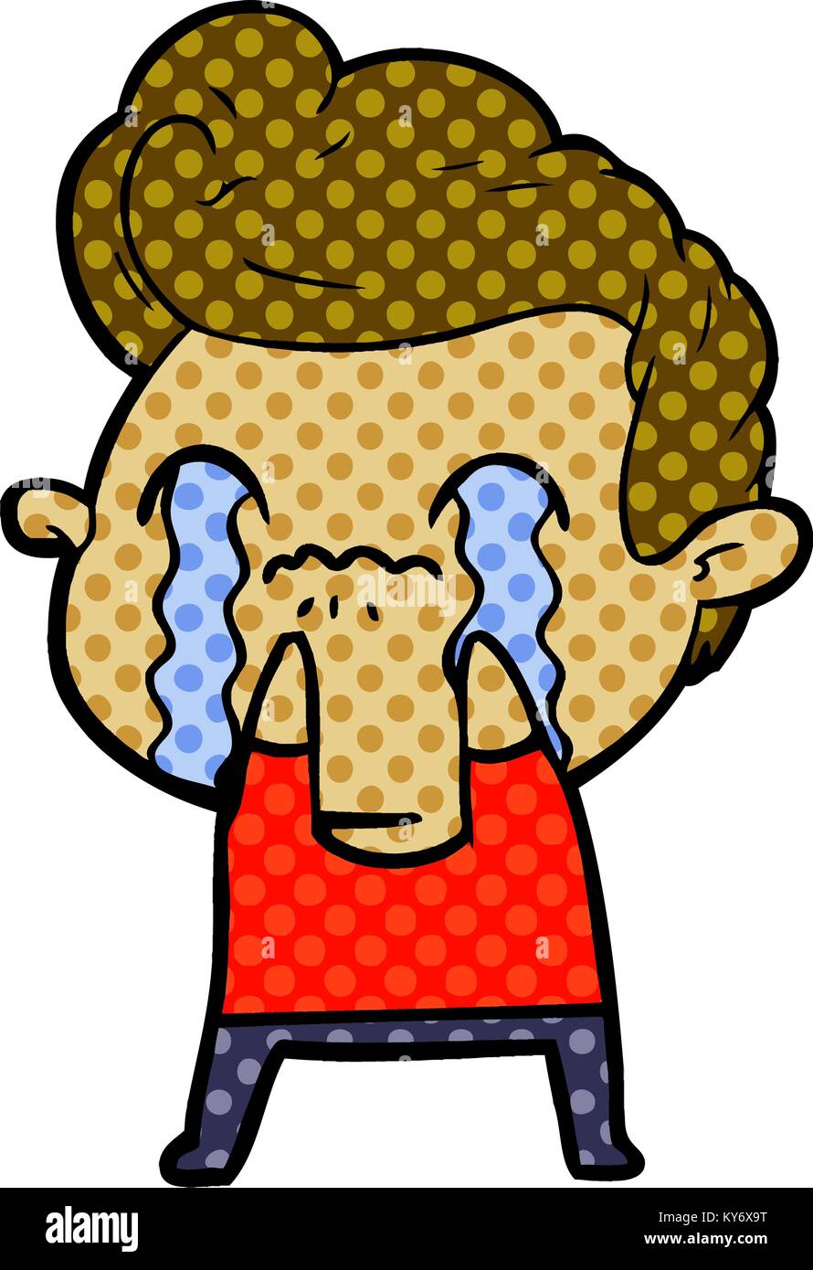 cartoon man crying Stock Vector Image & Art - Alamy