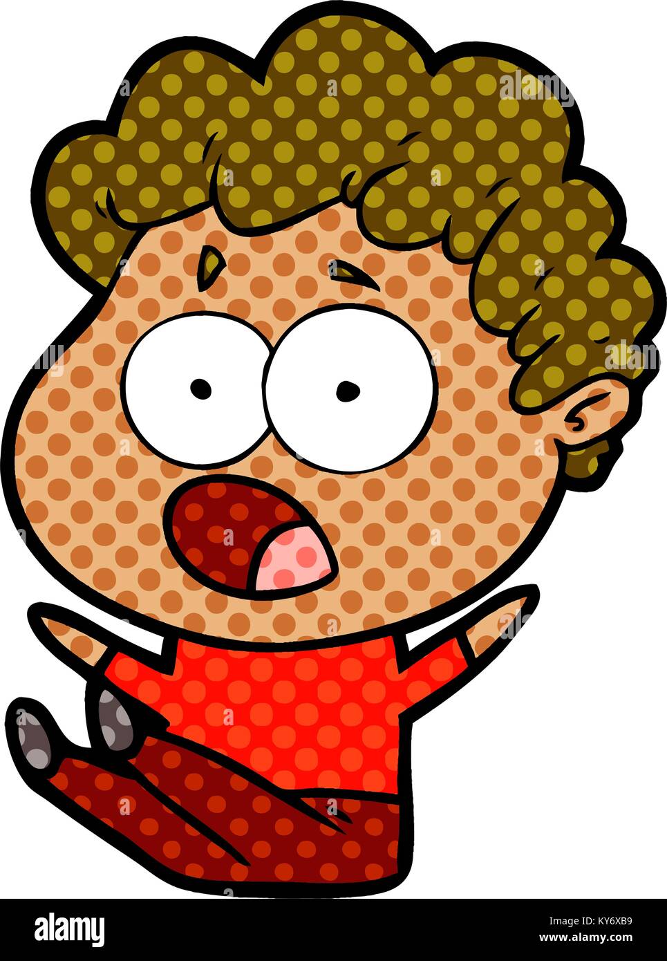 cartoon man gasping in surprise Stock Vector Image & Art - Alamy