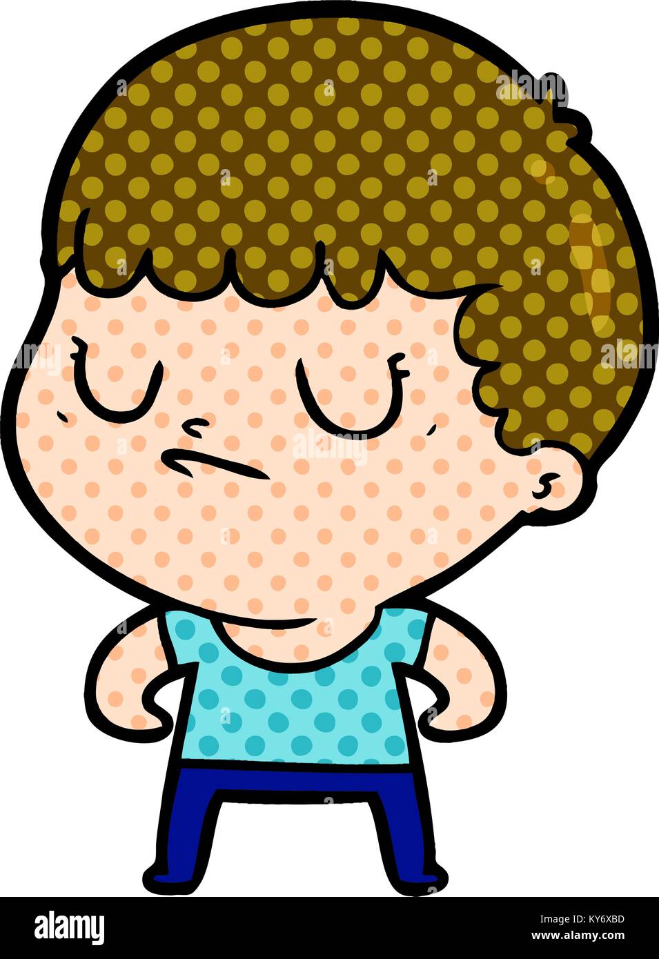 cartoon grumpy boy Stock Vector Image & Art - Alamy