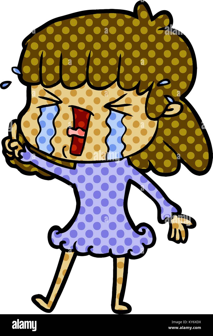 cartoon woman in tears Stock Vector Image & Art - Alamy