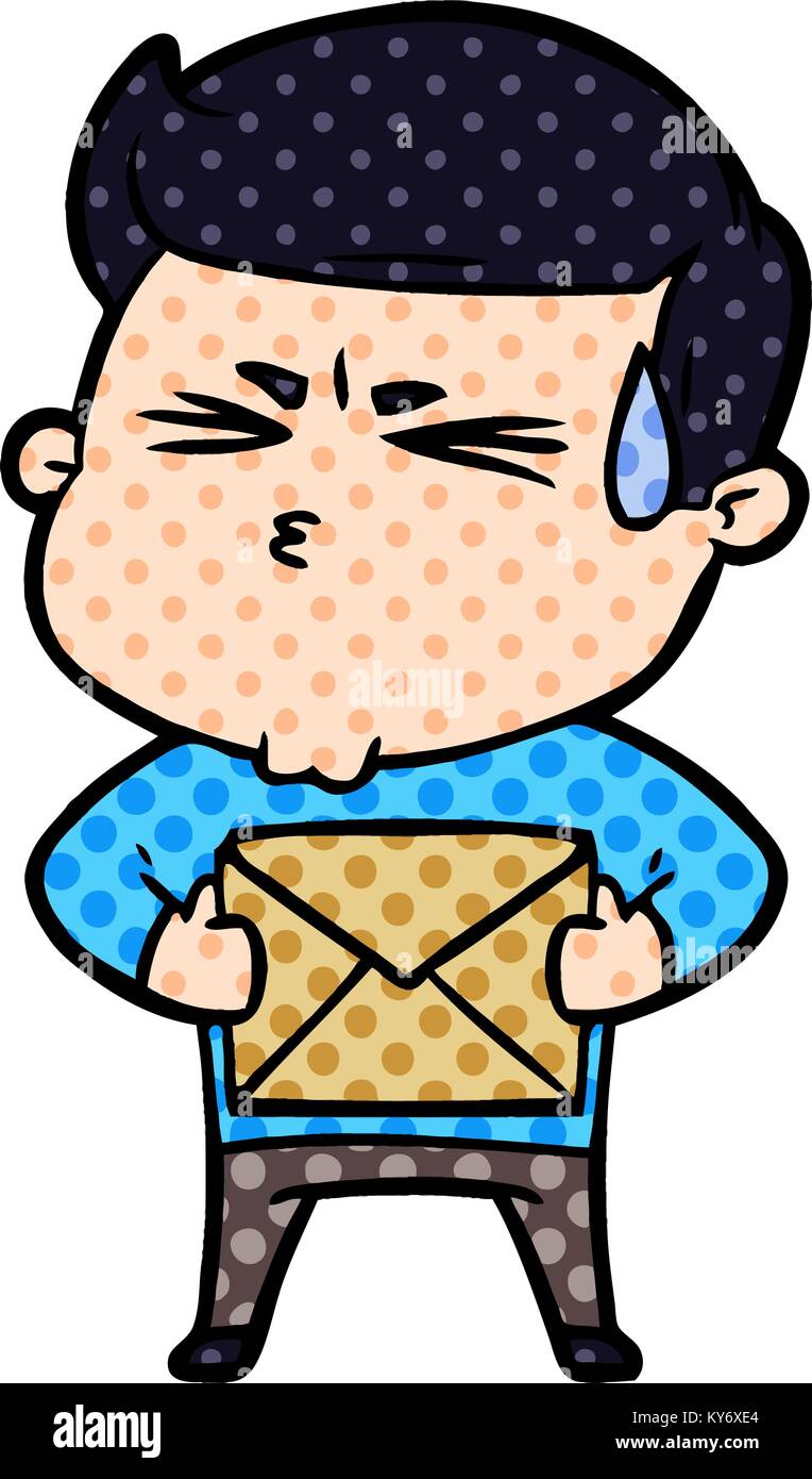 cartoon man sweating Stock Vector Image & Art - Alamy